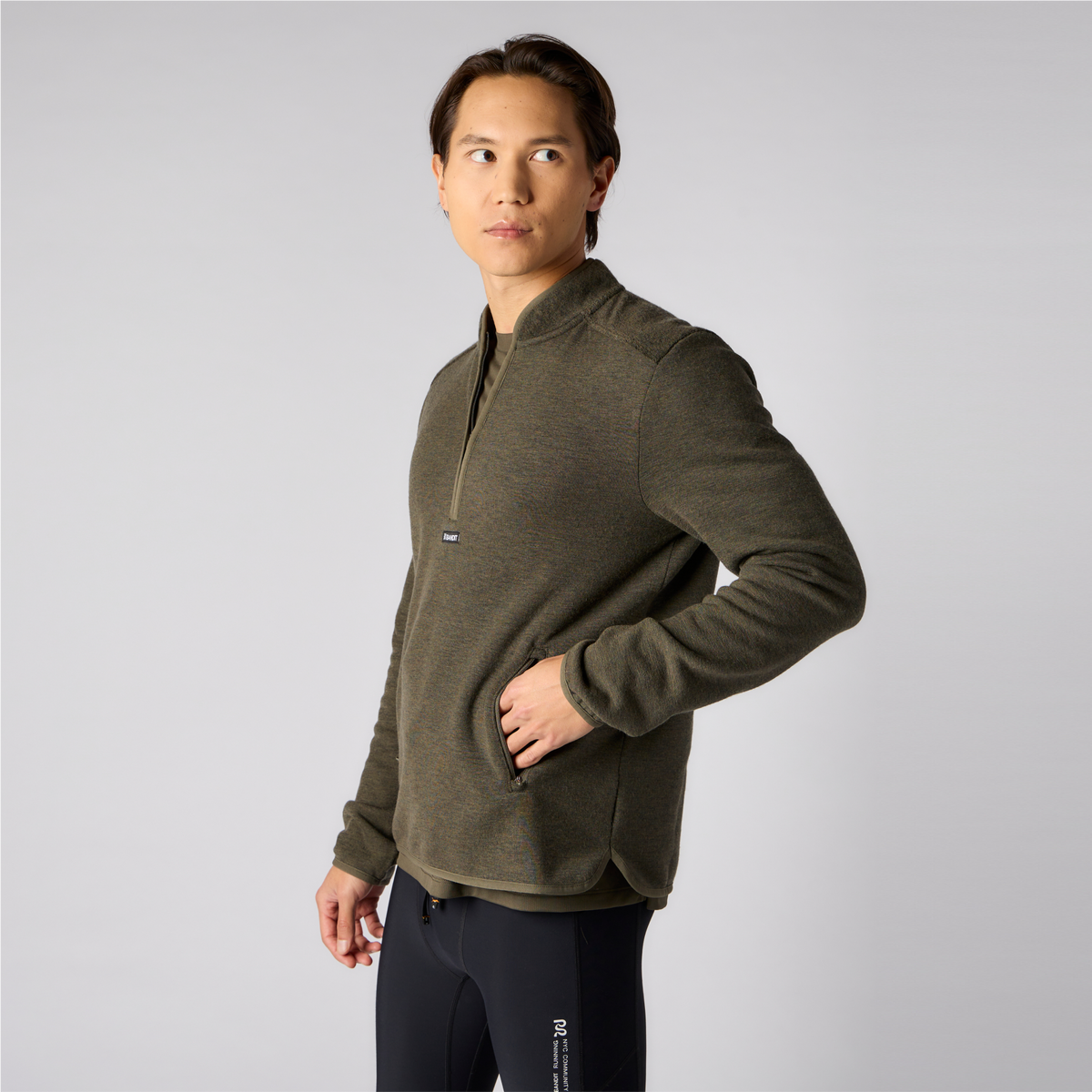Wool Terry Quarter Zip Pullover for Men | Bandit Running